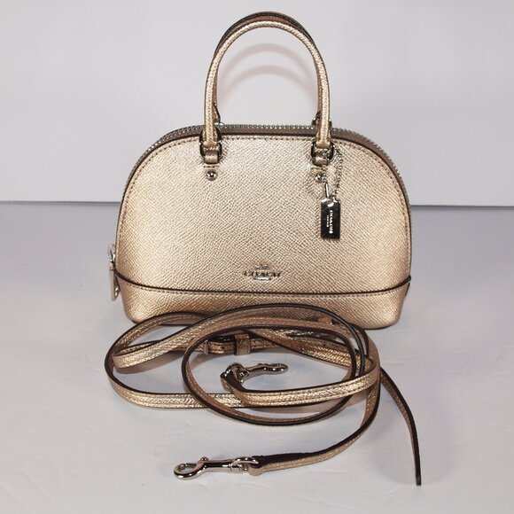 Coach | Bags | Coach Nwt Metallic Micro Mini Satchel Bag | Poshmark